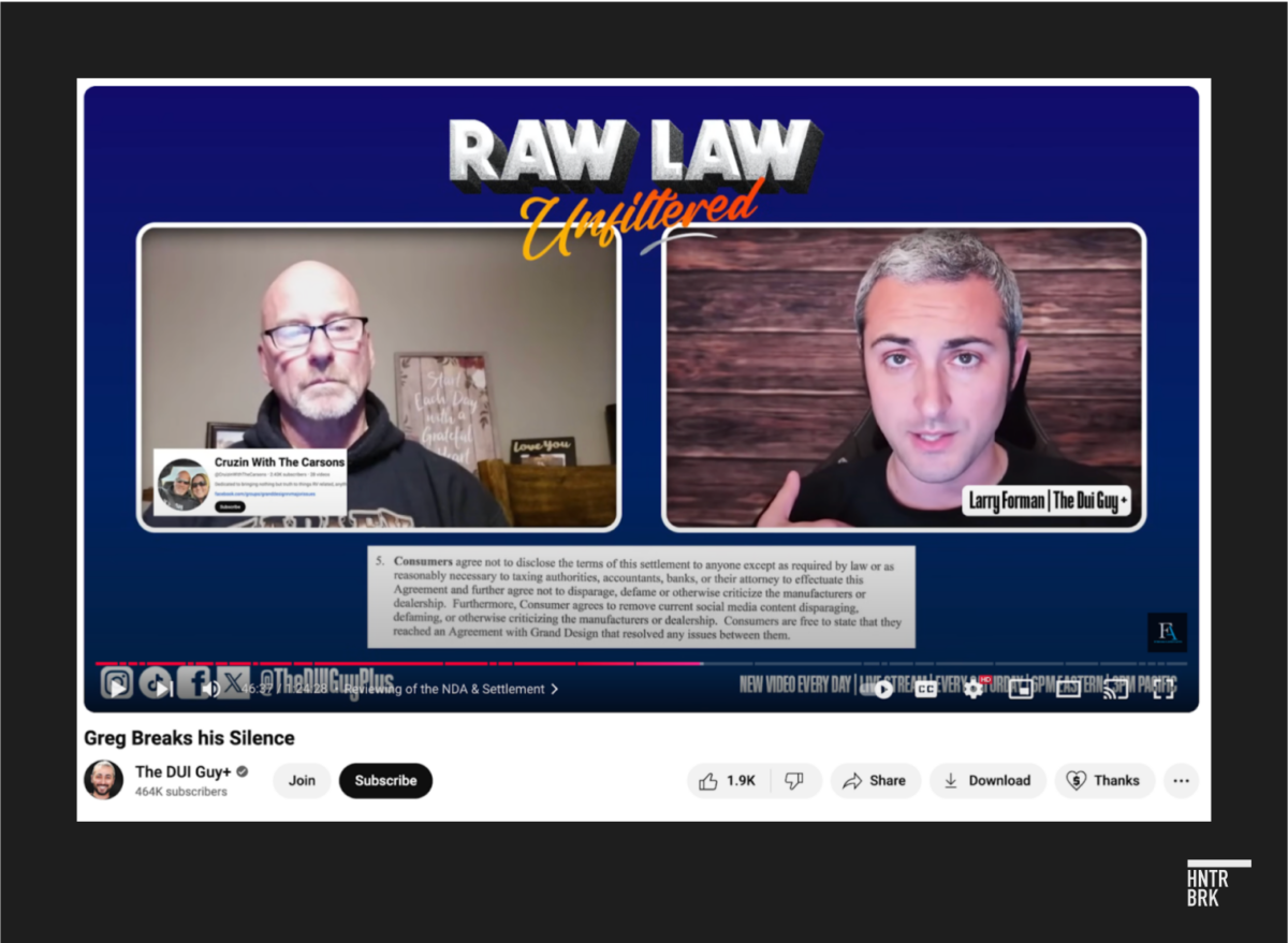 Winnebago Hushes Grand Design RV Frame Problems | Hunterbrook Media